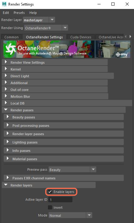 Render Layers – OTOY, Inc. SANDBOX