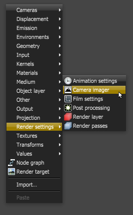 Camera Imager Settings – OTOY, Inc. SANDBOX