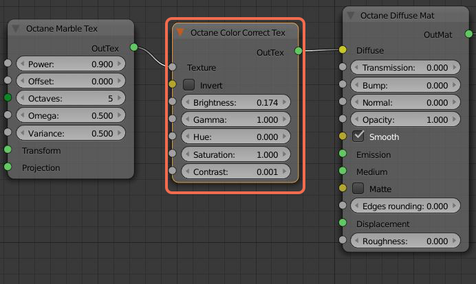 Octane Color Correct Tex – OTOY, Inc. SANDBOX